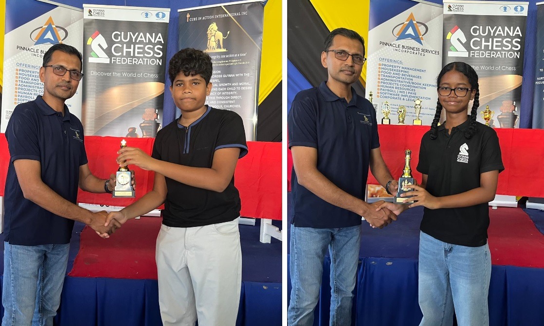 Fernandez Ciria, Sam new U-14 Rapid Chess Champions - INews Guyana